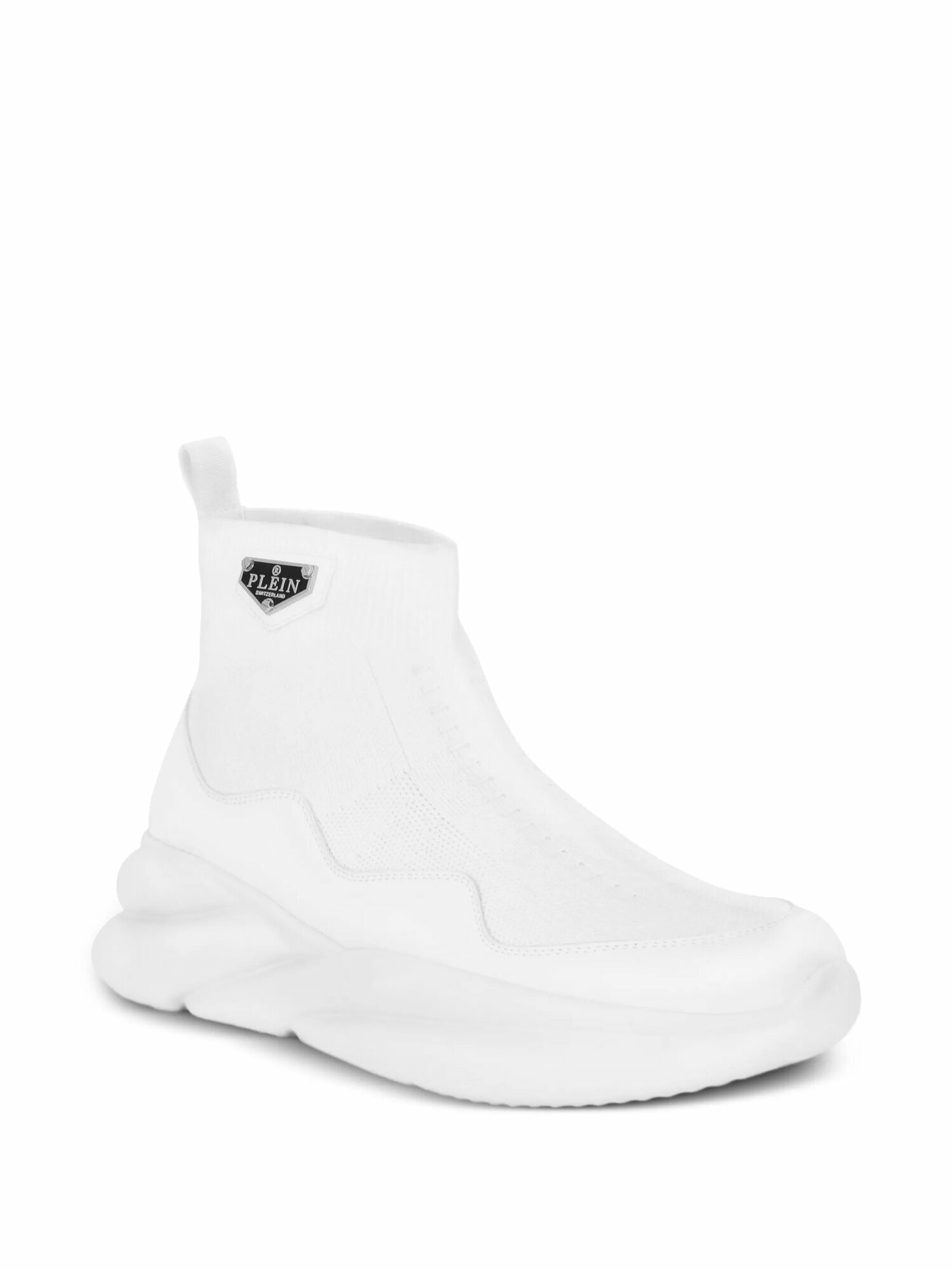 Кроссовки PHILIPP PLEIN Runner Socks Skywalker, размер 40, бежевый/белый — фото 1