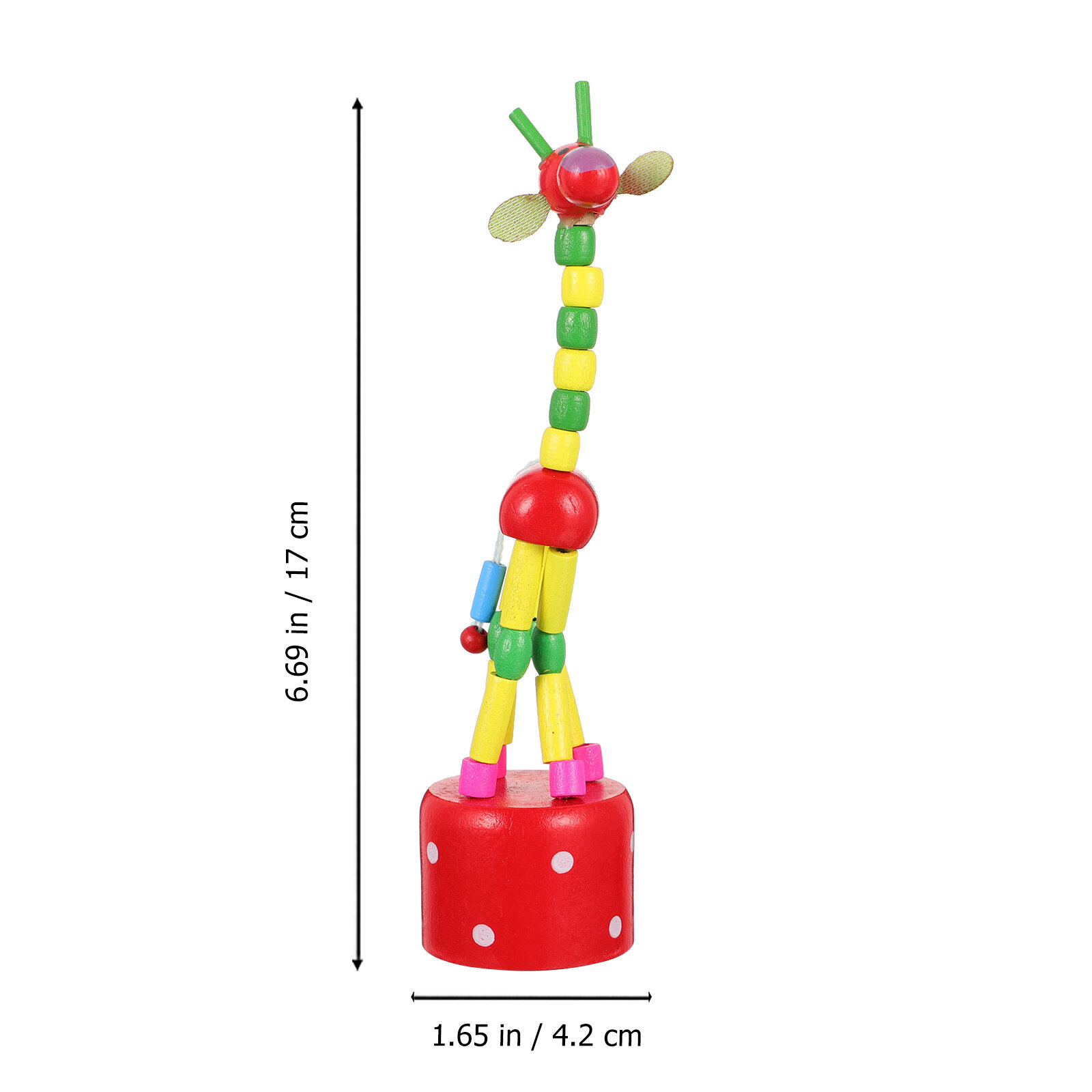 Игрушки В Forme Жирафа 3 Штуки Деревянные Игрушки Разноцветные 17.00X4.20X4.20CM
