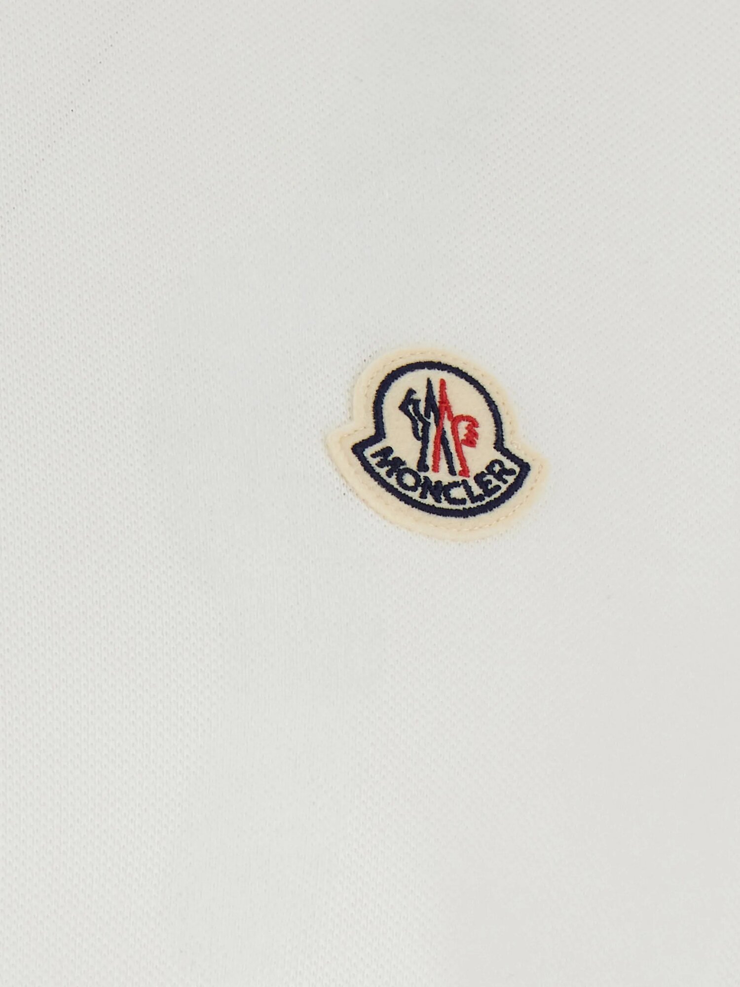 Рубашка Moncler Logo-patch polo shirt, размер 56, бежевый/белый — фото 1