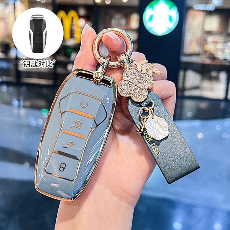 Чехол для ключей BYD подходит для Seal 06, Han EV, Yuan Plus, Song Pro, Qin Tang DMI, Dolphin, Oli, UP Han L, Tang L -