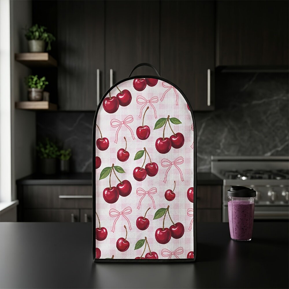 Чехол для соковыжималки Sweet Cherry, розовая клетка, 18,5×24×40,5 см, подходит для блендеров, кофемашин, соковыжималок и кухонных комбайнов