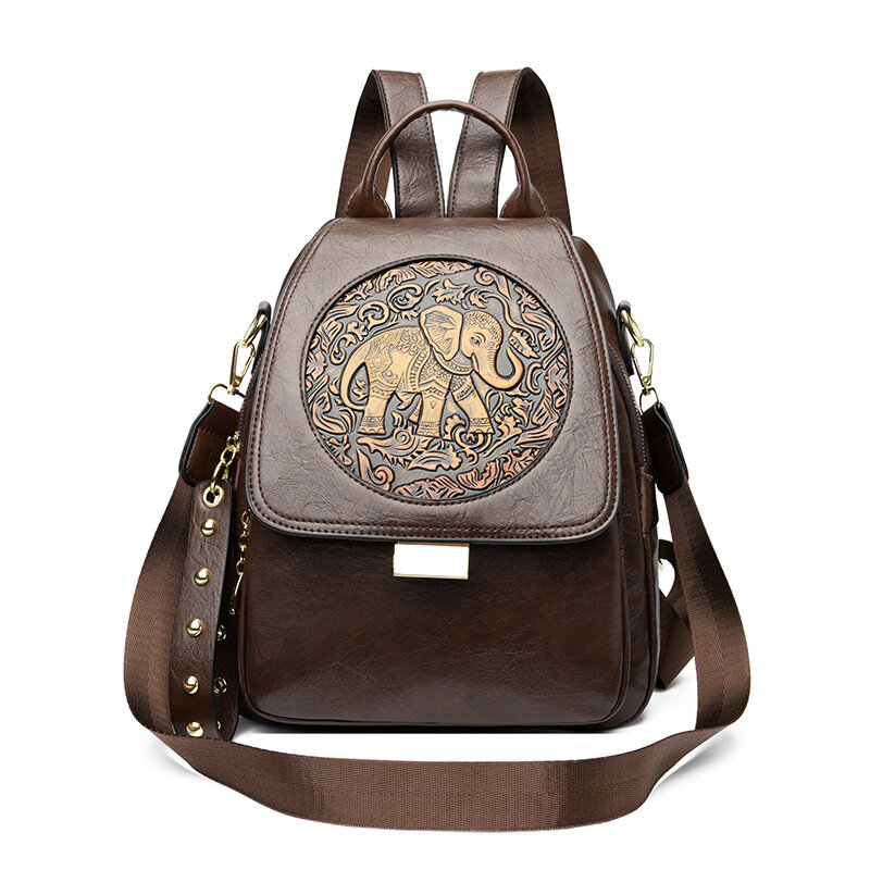 Textured Backpack Women 2025 Fashion Embossed Multifunctional Women's Backpack Versatile Travel Large Capacity School Bag