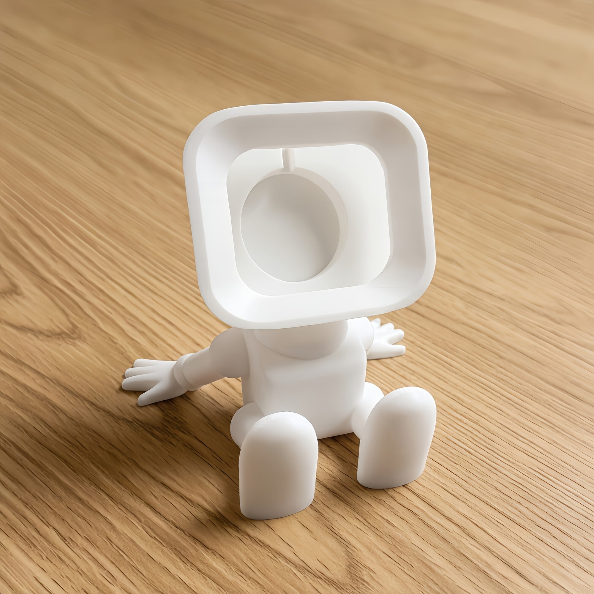 Подставка-держатель для зарядки Apple Watch, белый, мини-робот, совместима с Series 7/8/9/10/SE/Ultra, оригинальный дизайн для стола и тумбочки