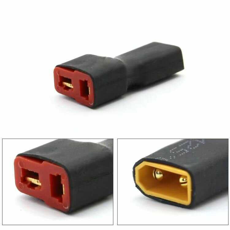 Адаптер-переходник XT30-M "папа" на T-Plug "мама" разъем для RC моделей XT30 T-Plug коннектор переходник для радиоуправляемых моделей