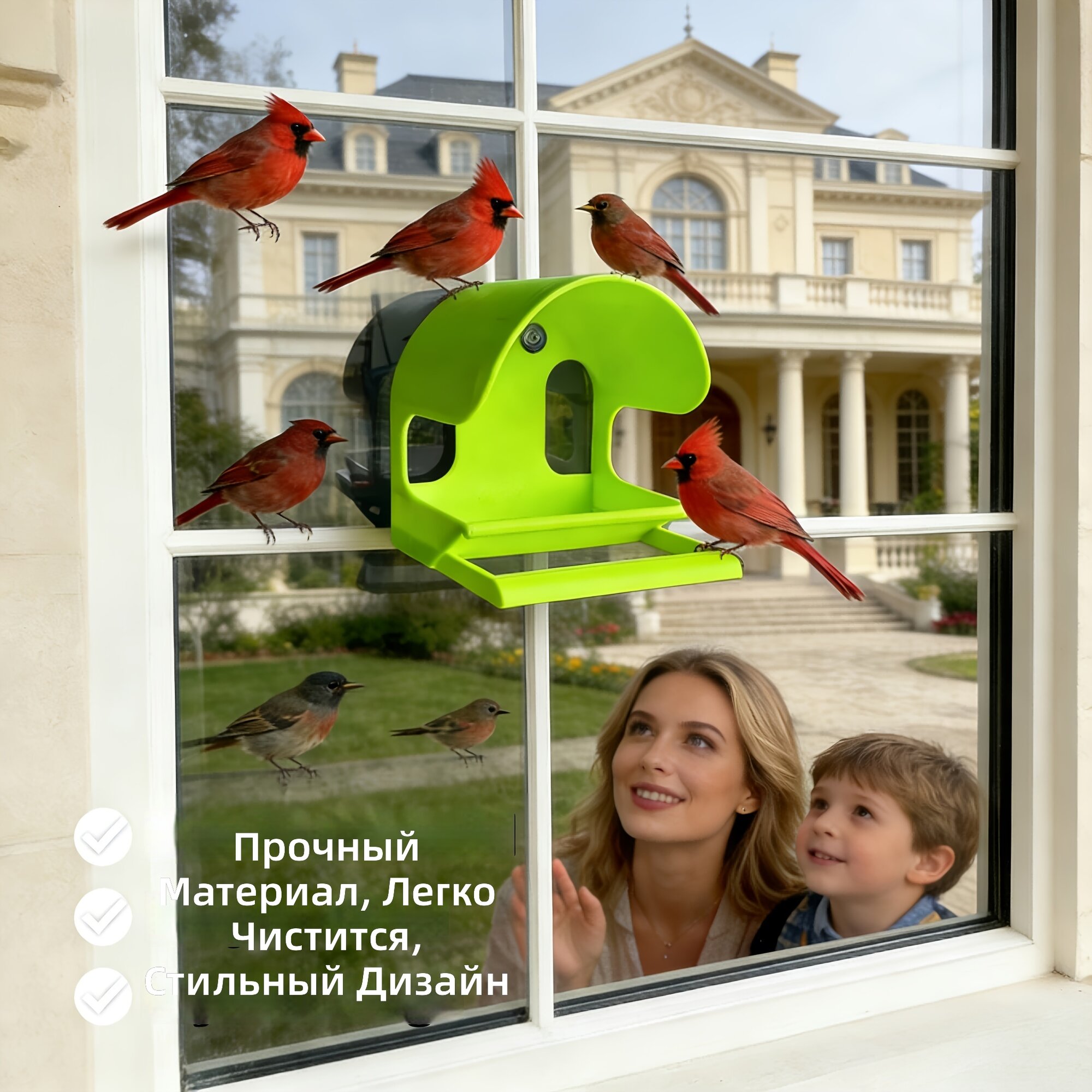 Компактная кормушка для птиц с дренажными отверстиями на дне, предотвращающая скопление воды, для воробьев и колибри, цвет Wizard Of Oz