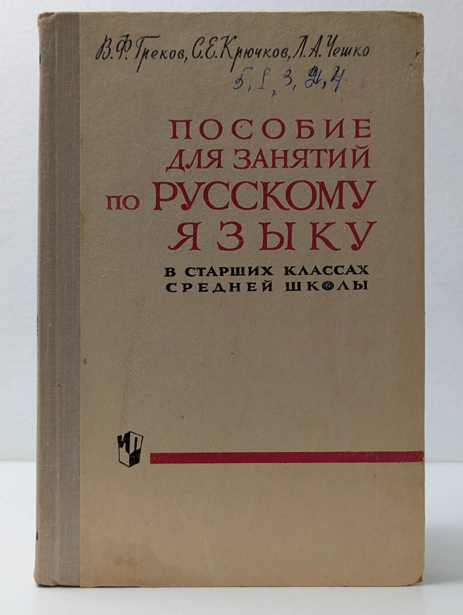 Пособие для занятий по русскому языку в старших классах средней школы Крючков Сергей Ефимович, Чешко Лев Антонович, Греков Василий Федорович 1976