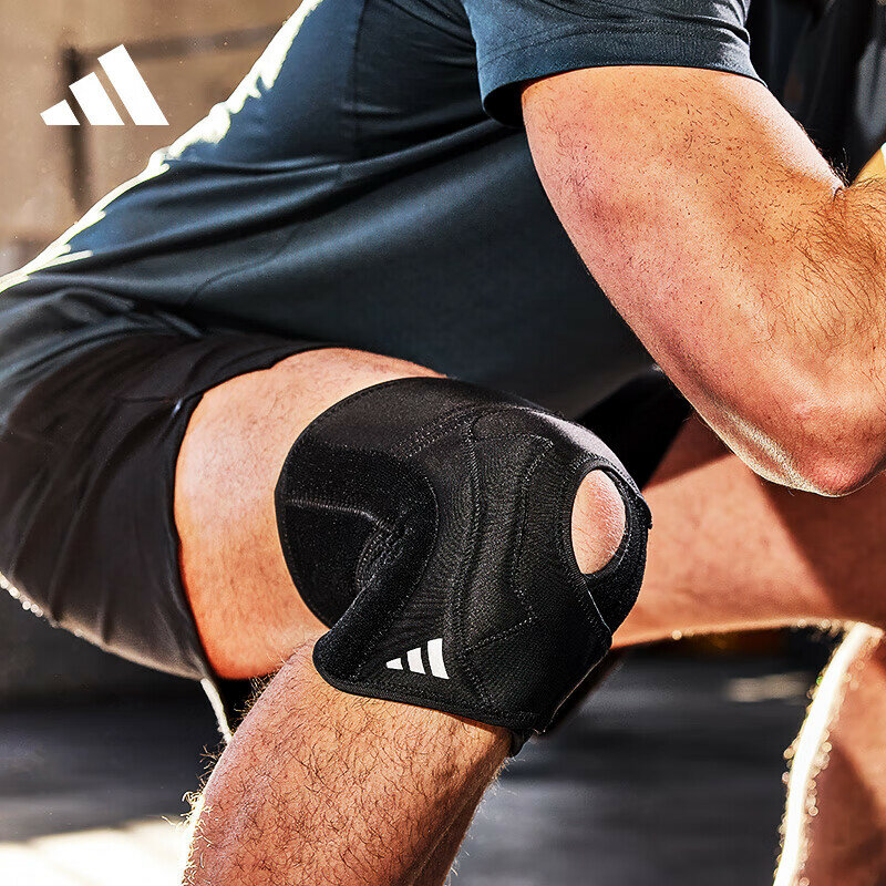 Adidas спортивный брэйс для колена мужской и женский для поддержки мениска и надколенника черный для ходьбы по тропам