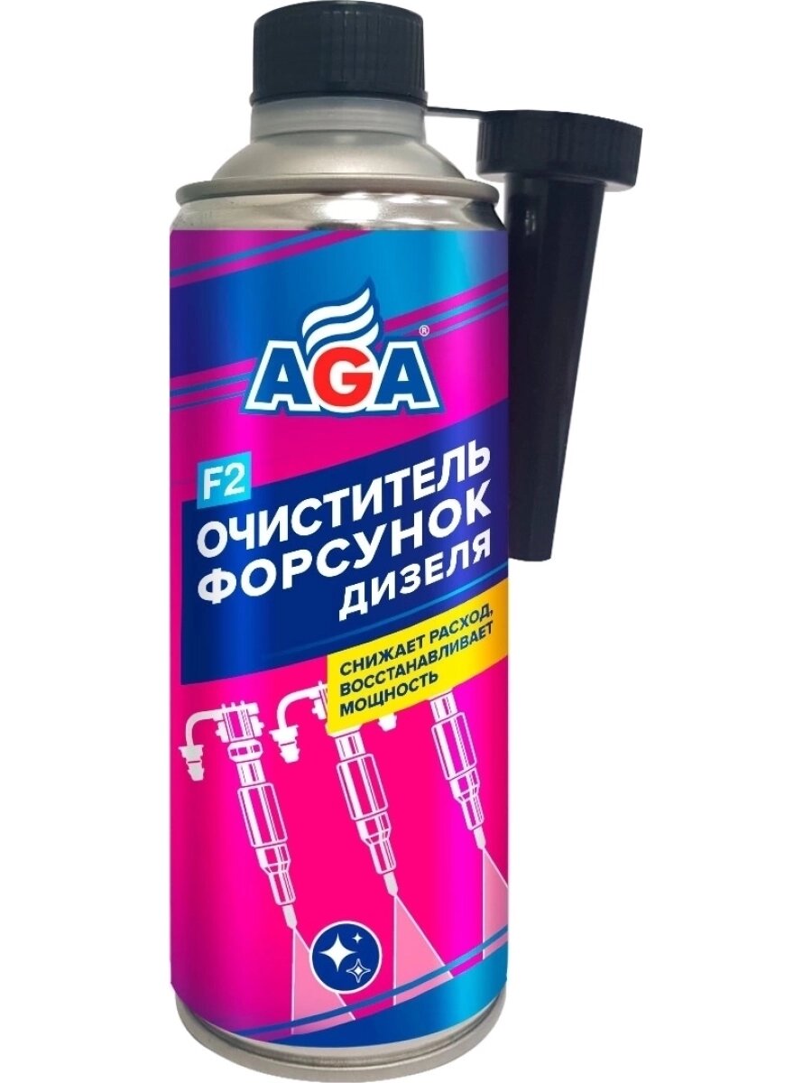 Очиститель форсунок дизеля AGA F2 335мл (802F) AGA802F