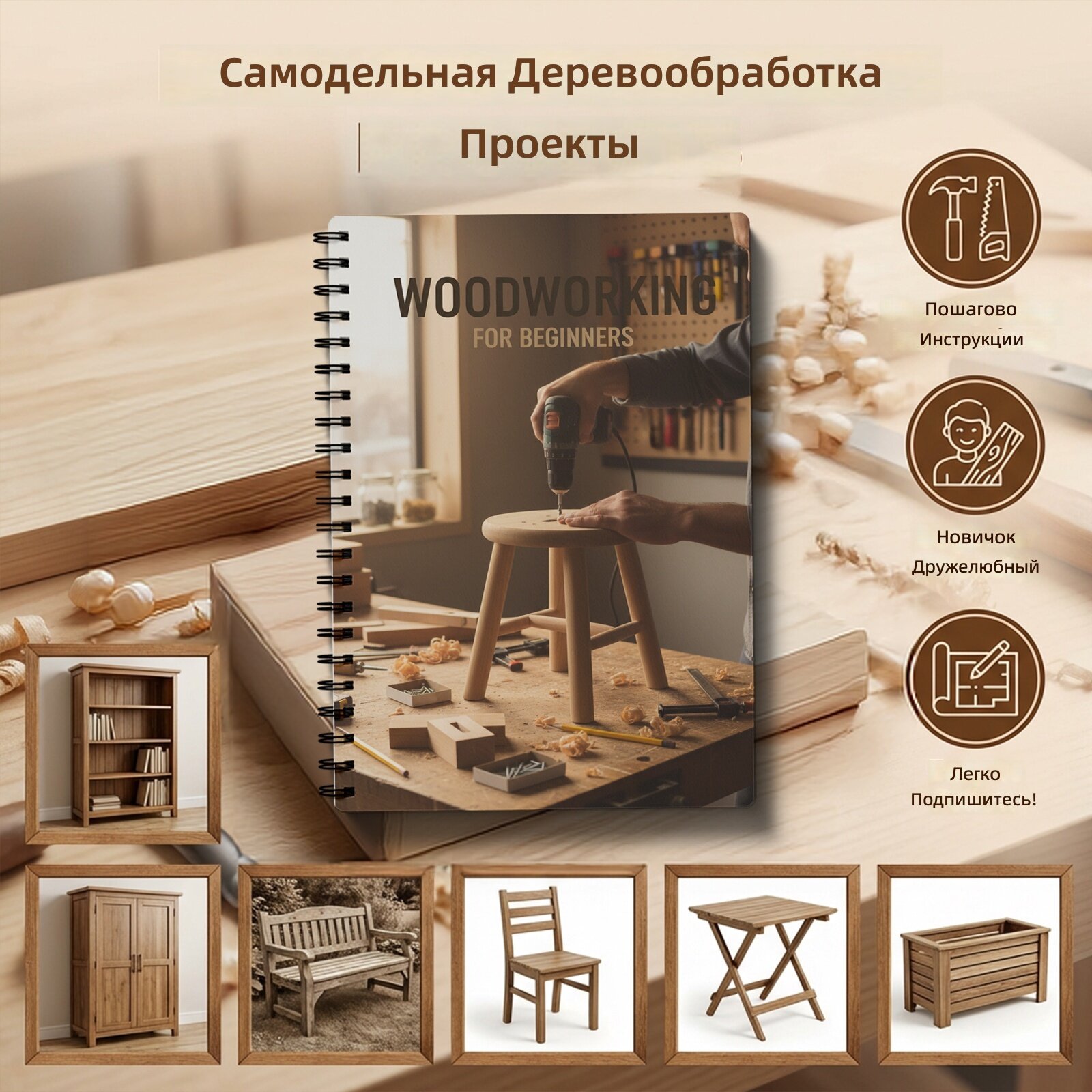 Планшет для начинающих столяров с пошаговым руководством и практическими чертежами