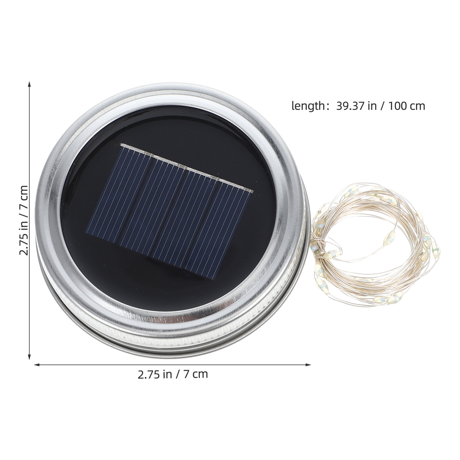 Солнечная Гирлянда 1M 10 LED Для Сада Двора И Ландшафта Синий Свет 7.00X7.00X1.50CM