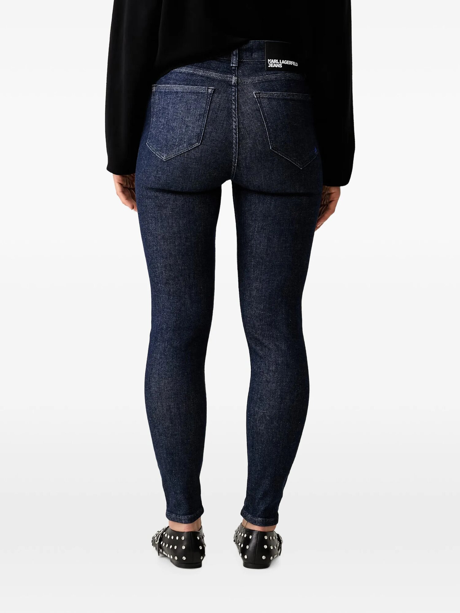 Джинсы KARL LAGERFELD JEANS Logo-patch skinny jeans, размер 25/30 — фото 1