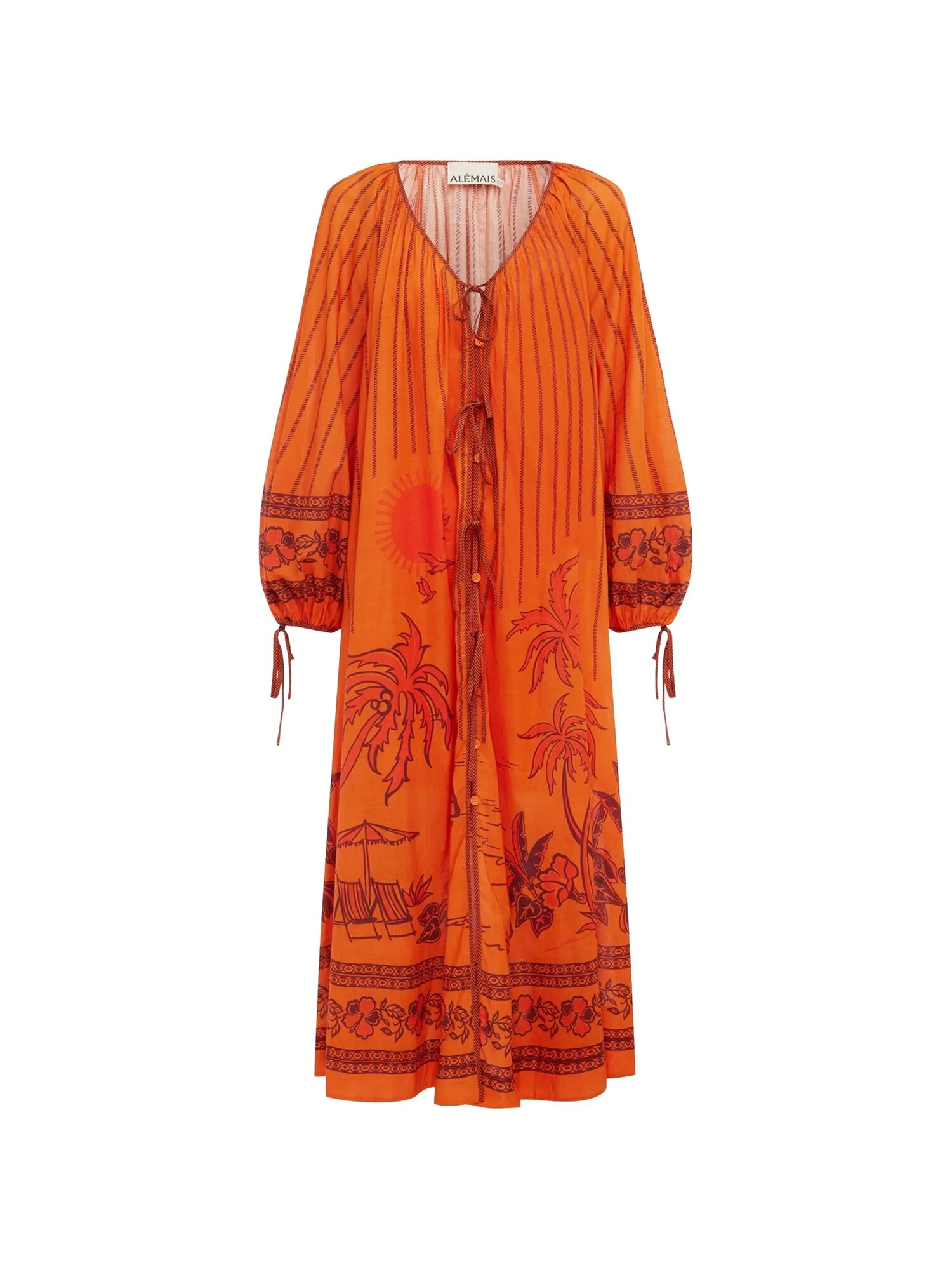 Платье Boathouse graphic-print midi dress