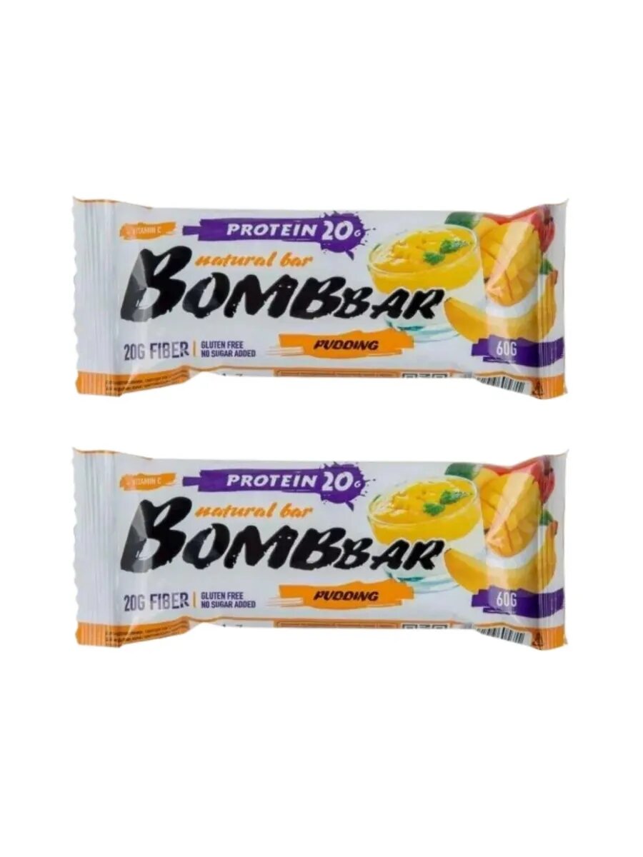 BombBar Батончики неглазированные, манго банан, 2 шт