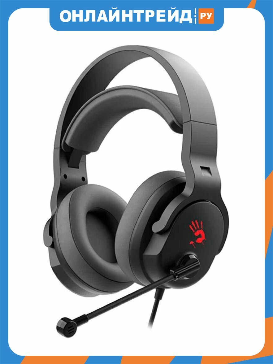 Игровые наушники A4TECH Bloody G330p, проводные (USB), черный