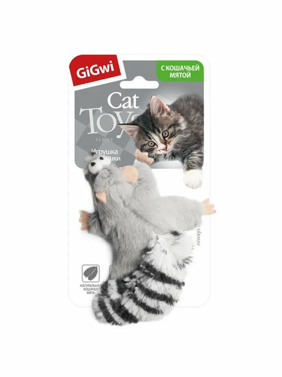 Игрушка Енот с мятой и колокольчиком 15см, CATCH & SCRATCH