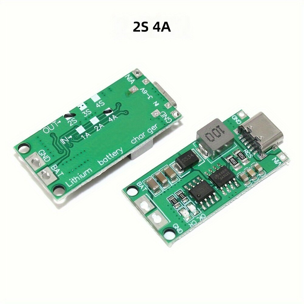 Зарядное устройство для Li-ion/LiPo аккумуляторов 2S 4A, повышающее, Type-C 8.4V