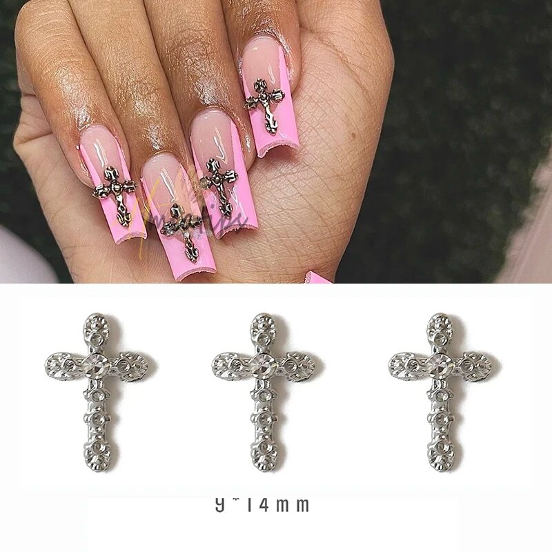 Металлические подвески-кресты для ногтей 5/10 шт. Alloy11-10pcs