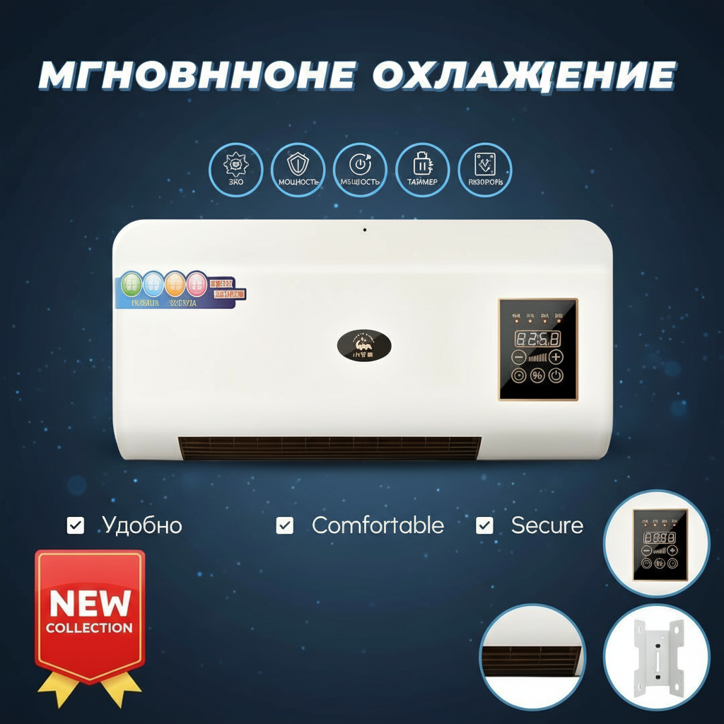 Портативный кондиционер для дома и офиса охлаждение увлажнение очистка воздуха бесшумный мобильный сплит без воздуховода