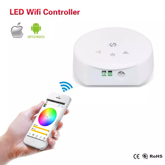 Wi-Fi RGBW LED контроллер для светодиодной ленты 5-24В, 4х6А, 120-576Вт (пластик IP20) magic home управление с телефона
