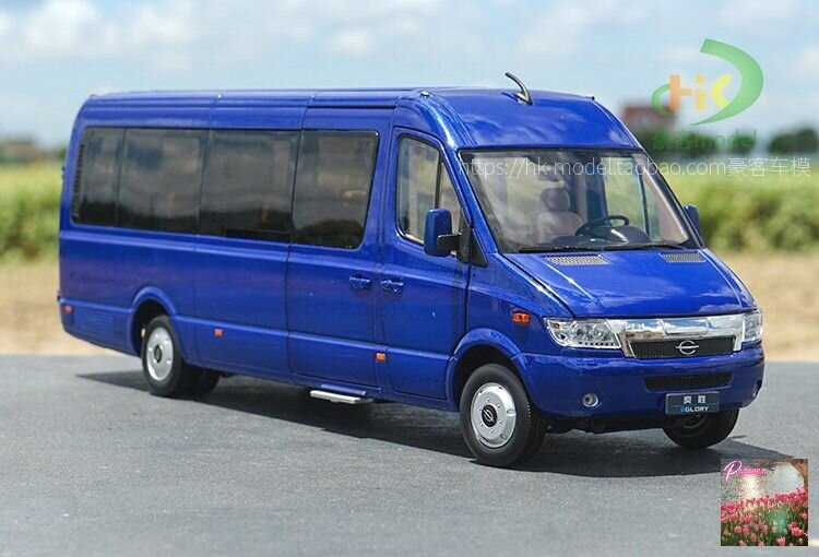 1:24 Модель бизнес-автобуса Changjiang EV Yisheng Pure Electric Business Bus