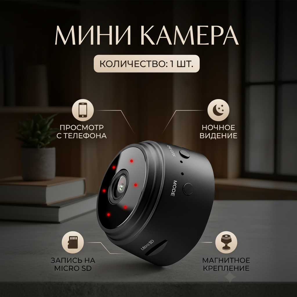 Мини-камера видеонаблюдения A9, 1080P HD WiFi, для дома и улицы, для детей, животных и няни