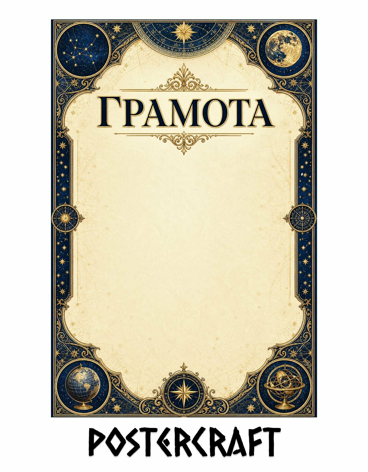 Подарочная "Грамота", А4, 21x29,7 см, (плотная типографская бумага)