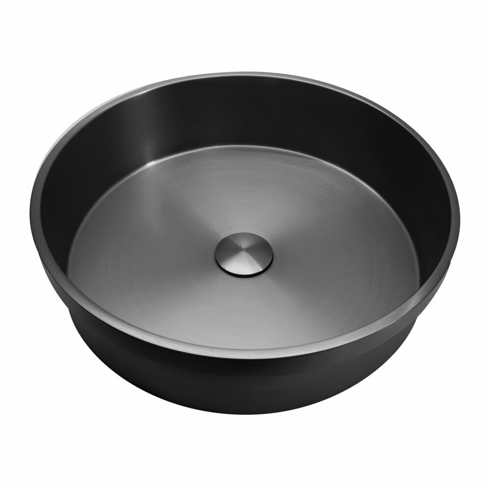 Раковина Abber Wasser Kreis 41,6x41,6 AF2408GM оружейная сталь