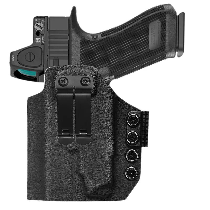 Кобура Kydex SWAFTYLL для Glock 17, 19, 23, G19X, 45 совместимая с Olight PLX 1200 Left IWB