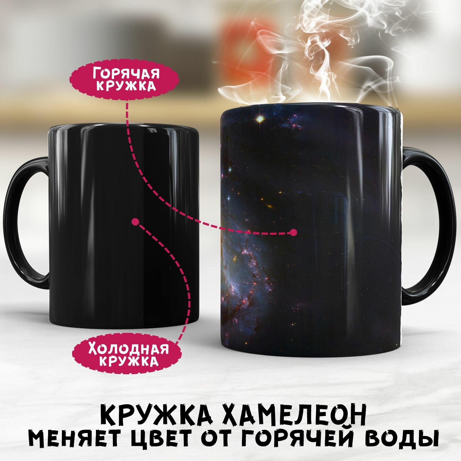 Кружка хамелеон "Галактика Космос"