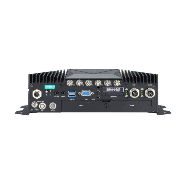 Микрокомпьютер MOXA V2406C-WL1-T x86 Computers, Intel 8th Celeron 4305UE 2.0 GHz,2GbE,4COM,6DI/2DO, HDMI/VGA, mSATA — фото 1