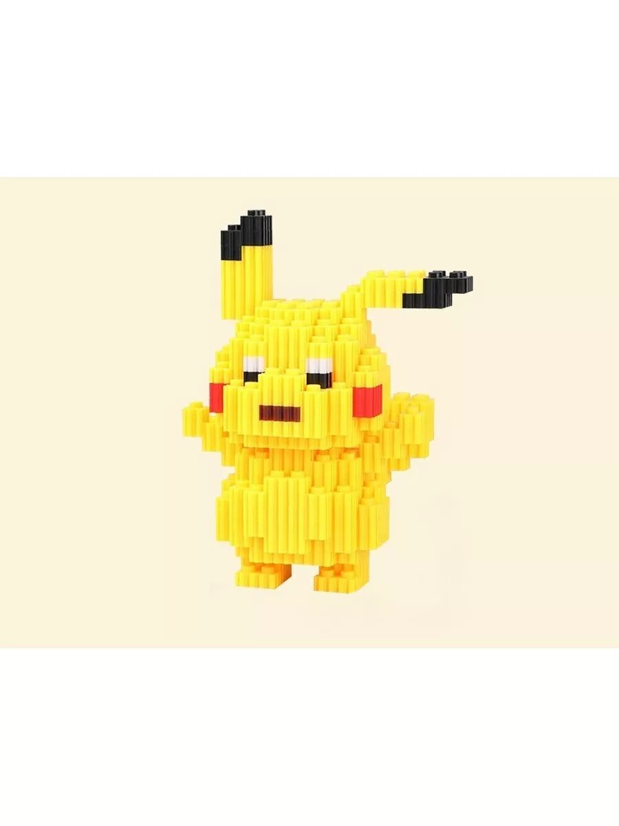 Конструктор Pikachu мини блоки 3D фигурка Пикачу 242 детали