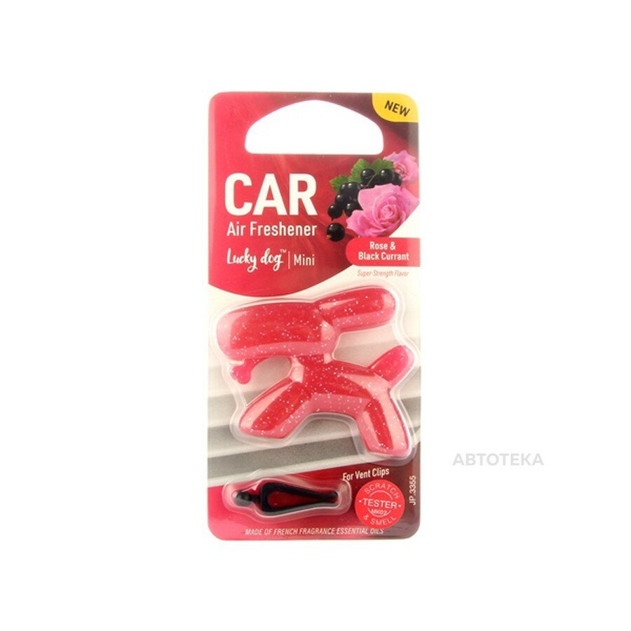 Ароматизатор полимерный Kogado Lucky Dog Mini на кондиционер Rose&Black Currant KOGADO 3355
