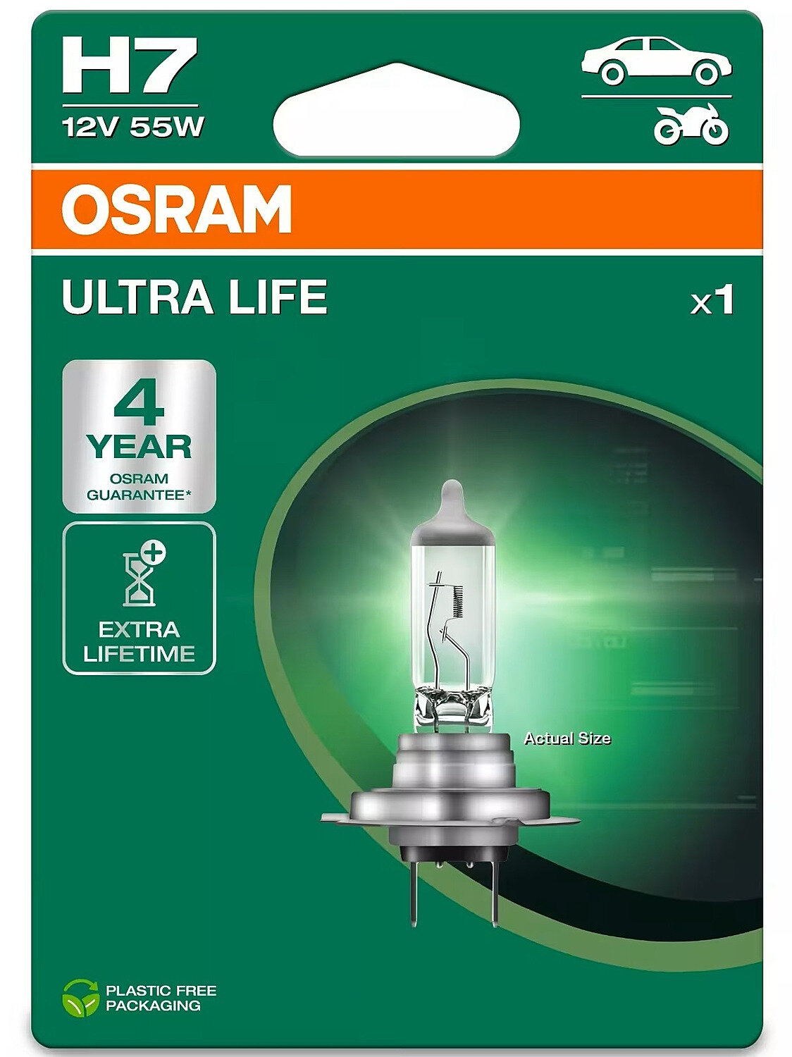 Лампа Osram Ultra Life H7 12V 55W PX26d блистер 64210ULT-01B