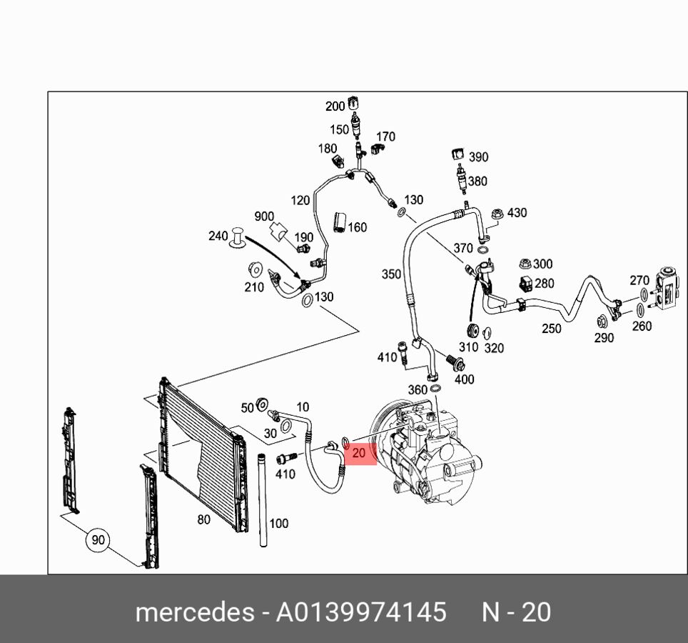 Кольцо уплотнительное org (Mercedes A0139974145)