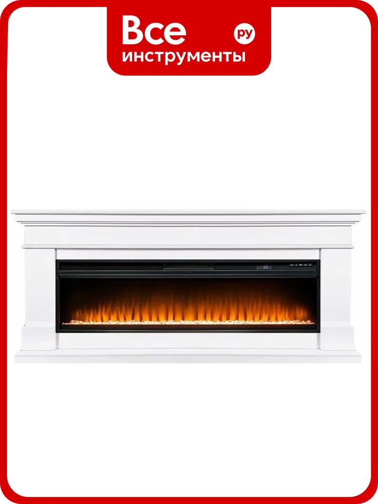 Каминокомплект Royal Flame California V60 SFT белый разборный портал и Vision 60 LED электрокамин 64960935
