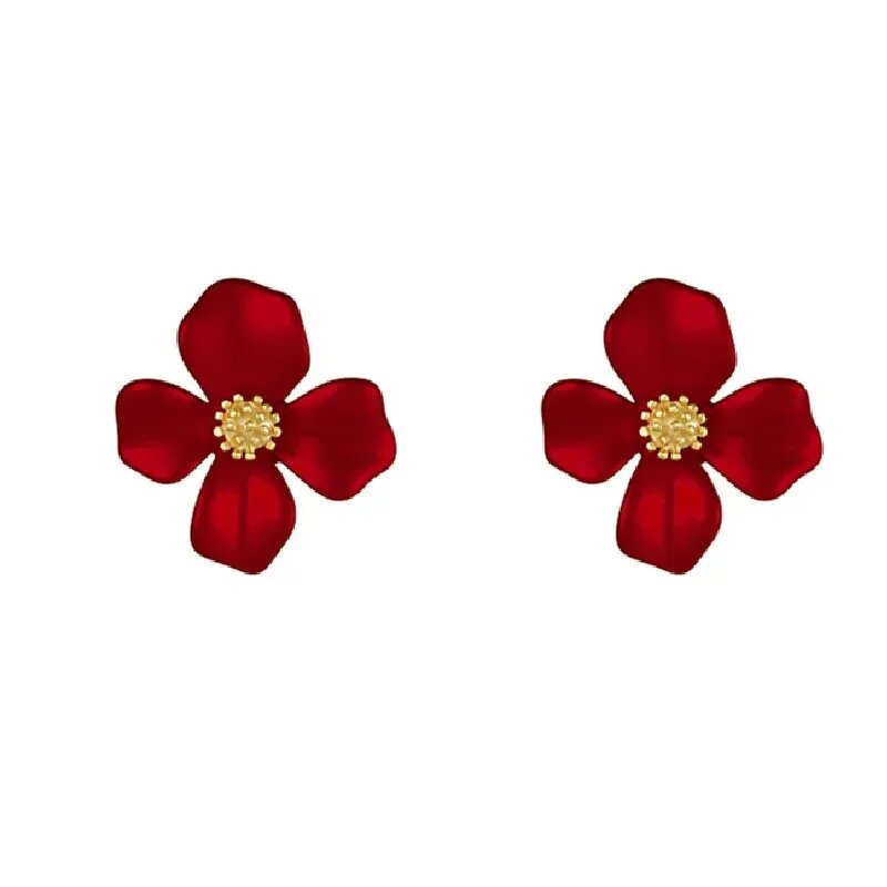 Серьги DANCING BULLET, красный — фото 1