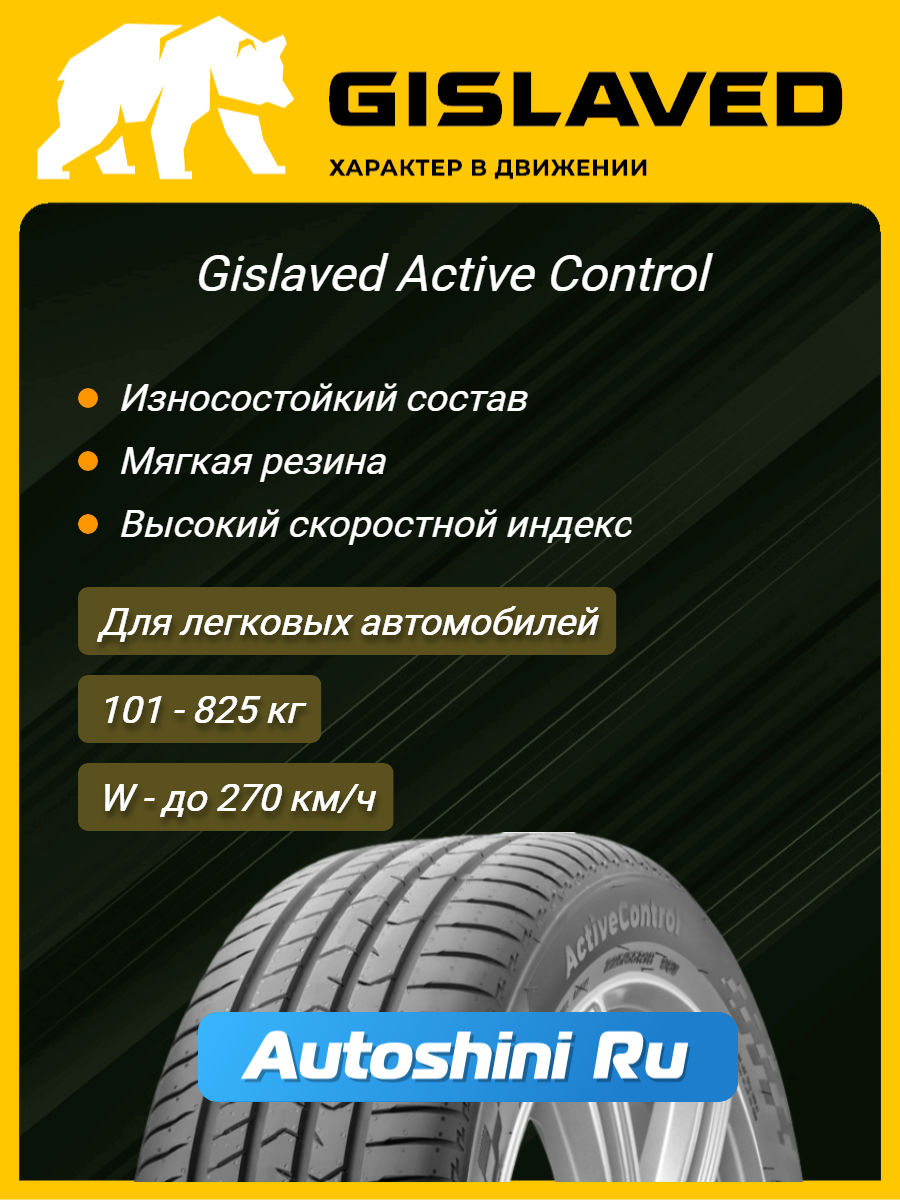Шины летние Gislaved Active Control 255/45 R20 101W — фото 1