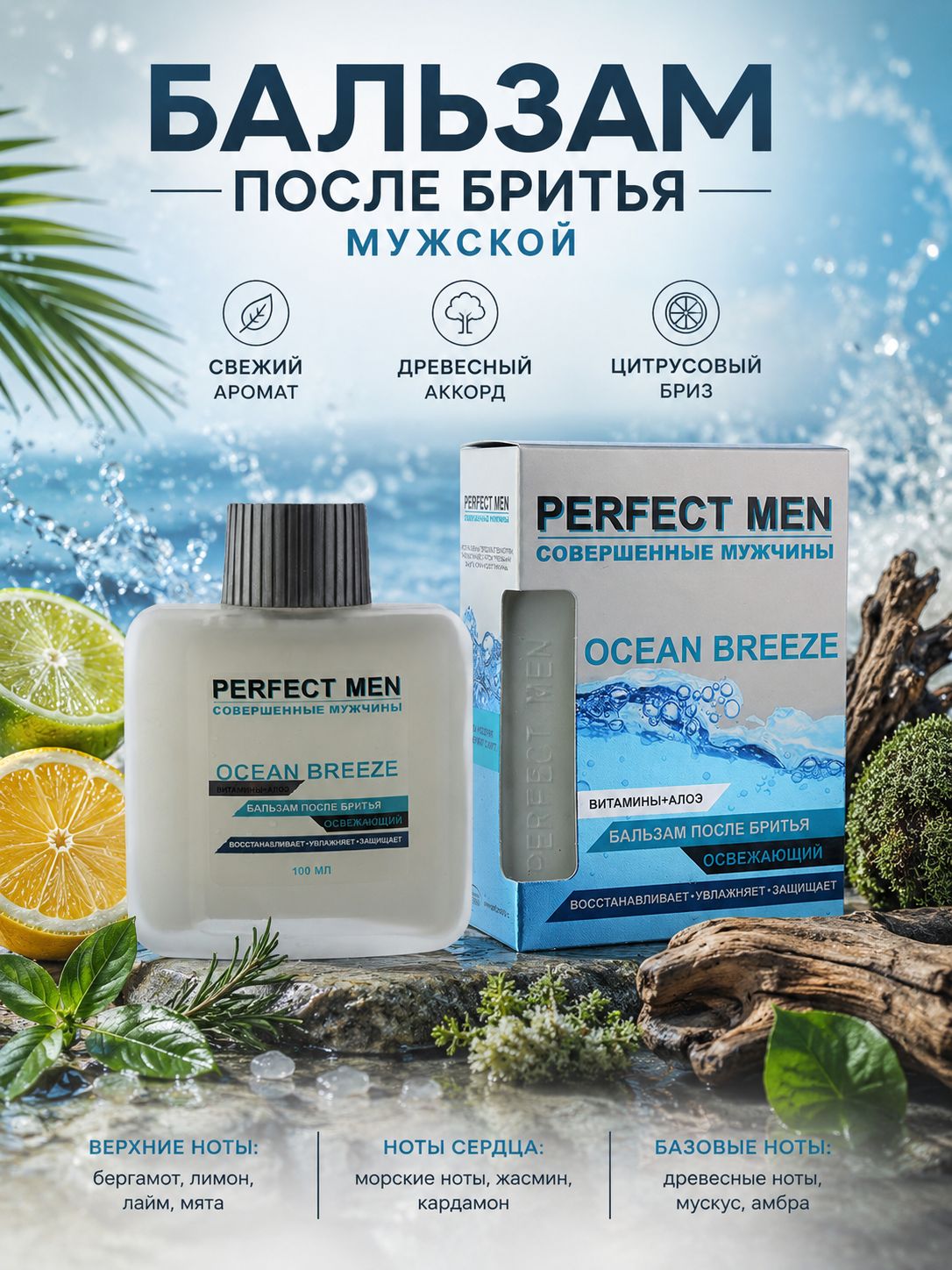 XXI CENTURY Лосьон после бритья мужской Turbo Ocean Silver Ice 100мл