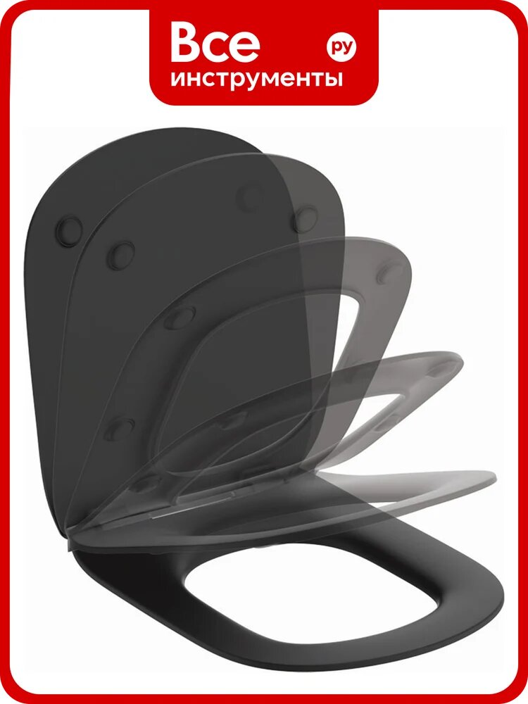 Крышка-сиденье для унитаза Ideal Standard Silk Black Tesi T3527V3