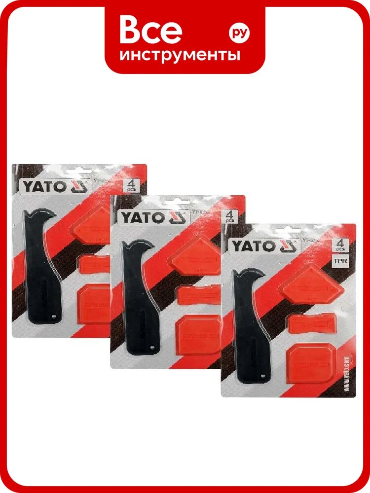Набор шпателей для силикона YATO из 4 шт, в упаковке 3 комплекта YT-5262Y