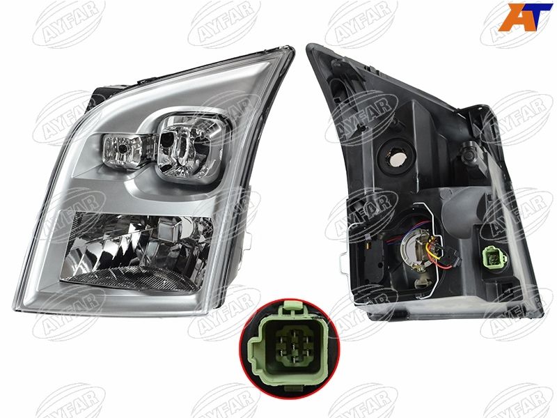 Фара левая Ford Transit (с регулировки) V347 Ayfar 505693