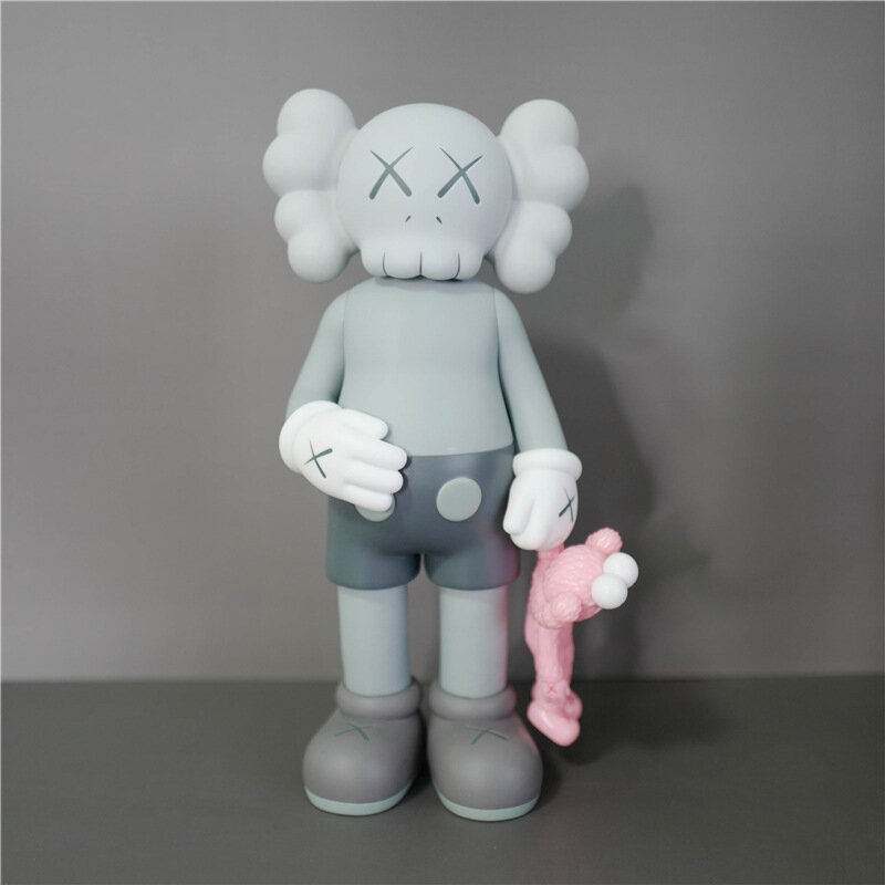 Фигурка KAWS Частичная Анатомия Трендовая Статуэтка Игрушка Цвет：30см Держит Ребенка Серый [в коробке]