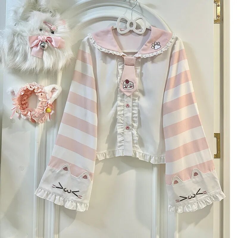 Оригинальные японские платья в стиле лолита Shumeng для девочек L, Pink top