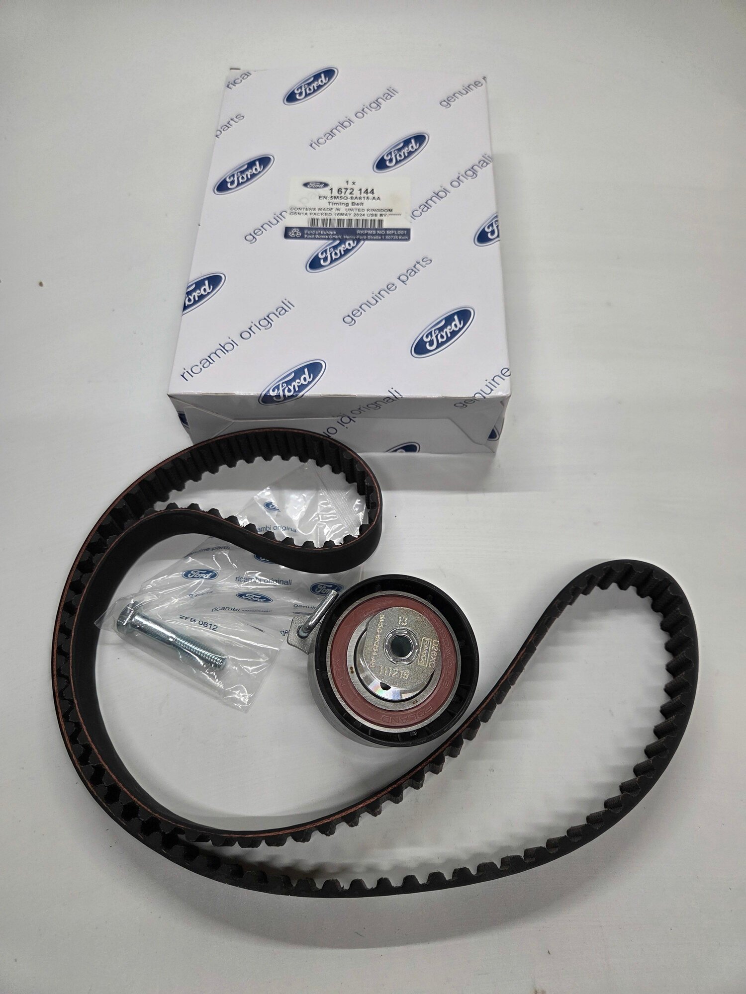 Комплект ГРМ 1672144 Ford Focus/Fusion, B/C-MAX, Fiesta 95-, Mondeo 07- , Mazda 2 -08 1.25/1.4/1.6i,12 "