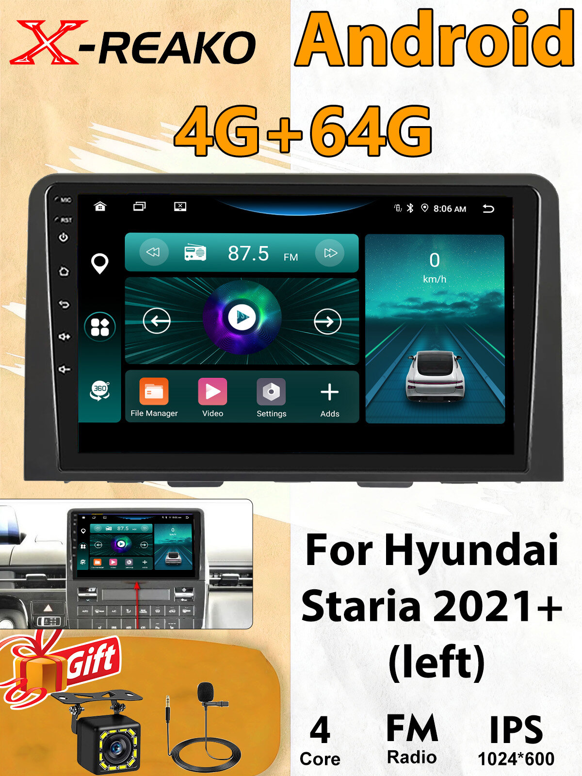 Штатная магнитола для Hyundai Staria 2021-2024 на Android DSP