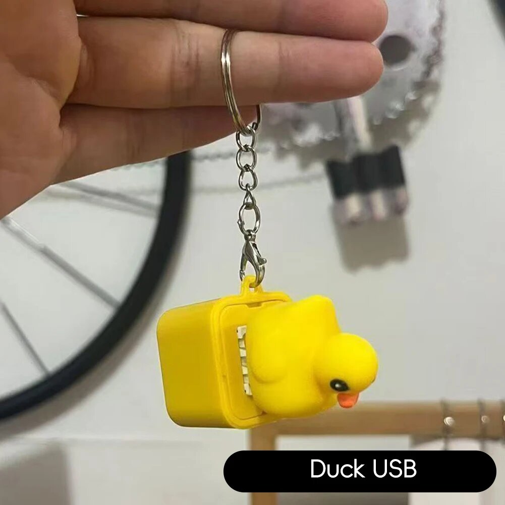 Брелок-кликер лягушка/утка с подсветкой и звуком Duck USB