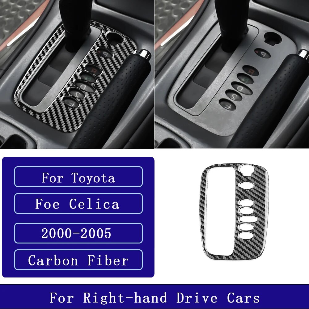 Накладка на АКПП карбон Toyota Celica 2000-2005 Black RHD