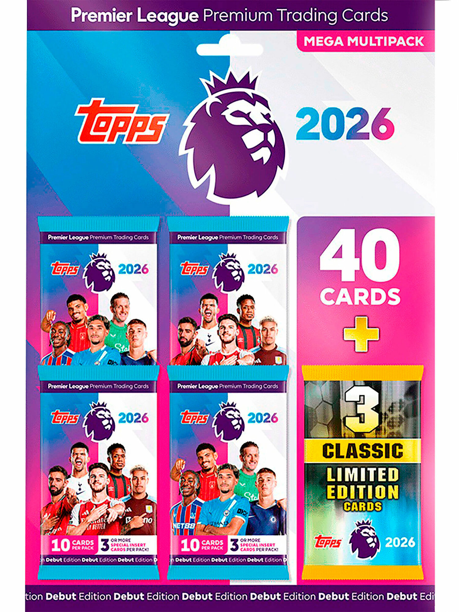 Карточки для коллекционирования Topps Premier League 2026, Mega Multipack