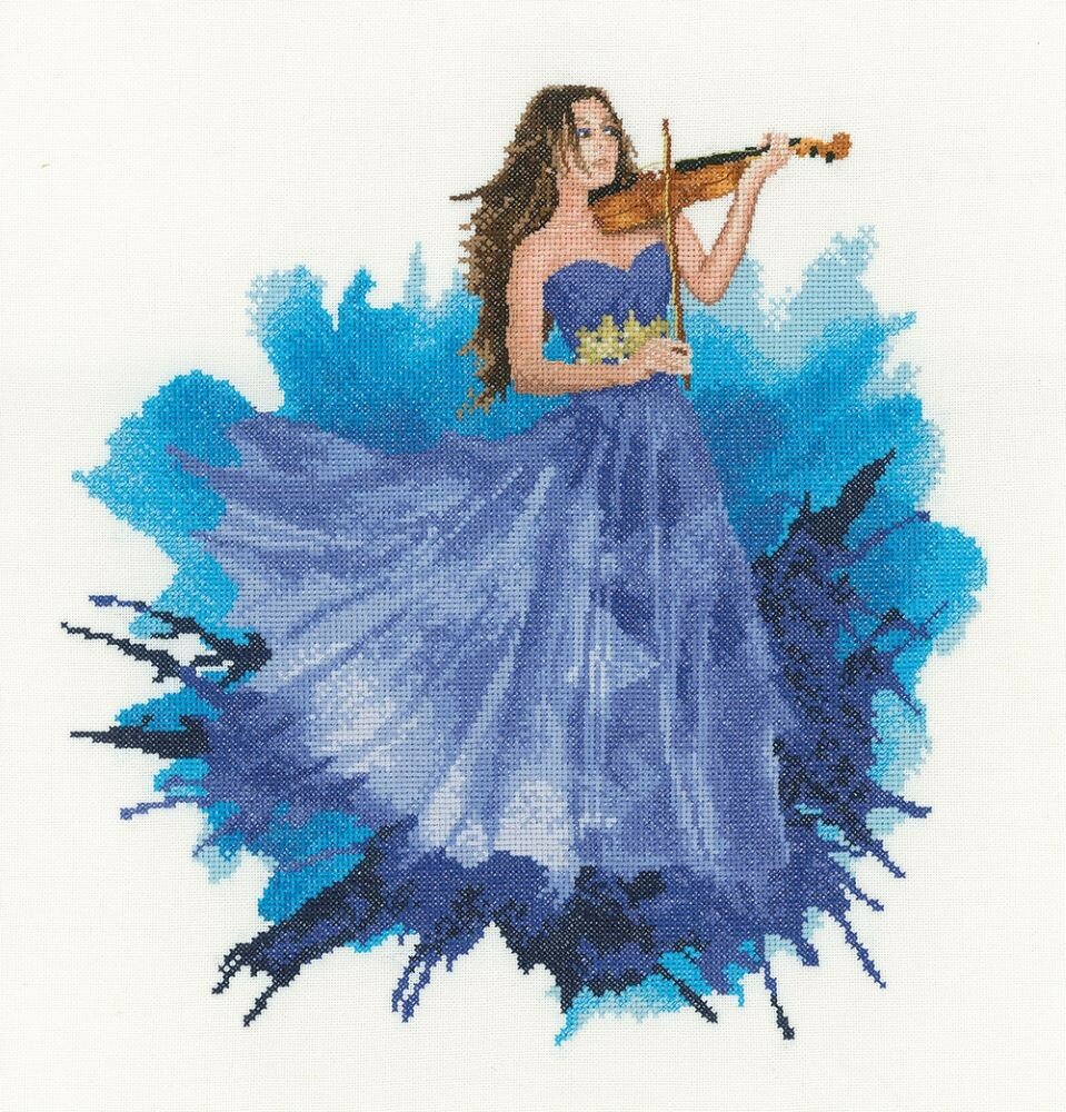 Вышивка Частичная, "Виолончелистка" 27 Linda Heritage (Великобритания) арт. 1698-JWVI