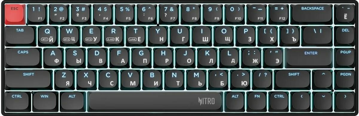 Игровая клавиатура Acer Клавиатура OKR400 механическая черный USB slim for gamer LED (ZL. KBDEE.01A)